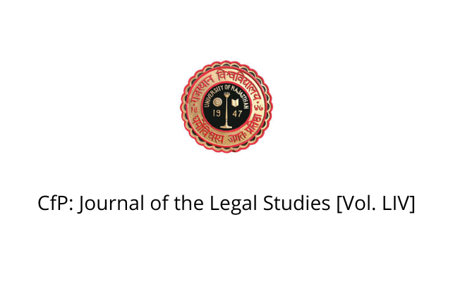 CfP: Journal of the Legal Studies [Vol. LIV]