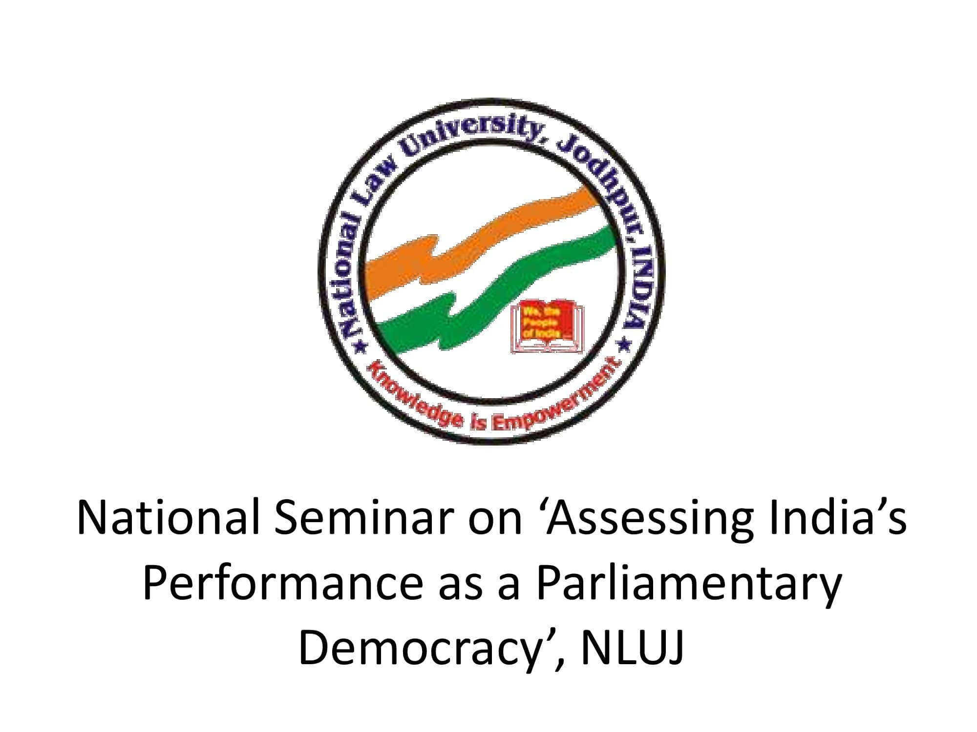 National Seminar on ‘Assessing India’s Performance as a Parliamentary ...
